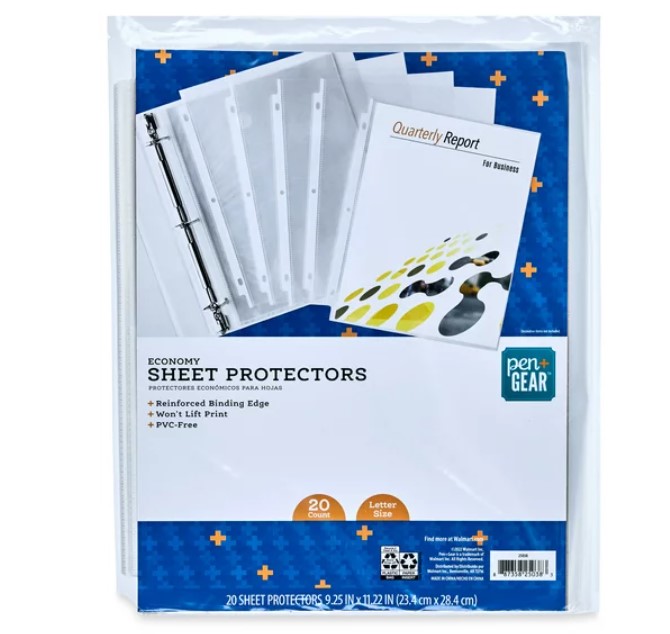 Pen+Gear Economy Sheet Protectors Clear, 8.5-inches x 11-inches ...